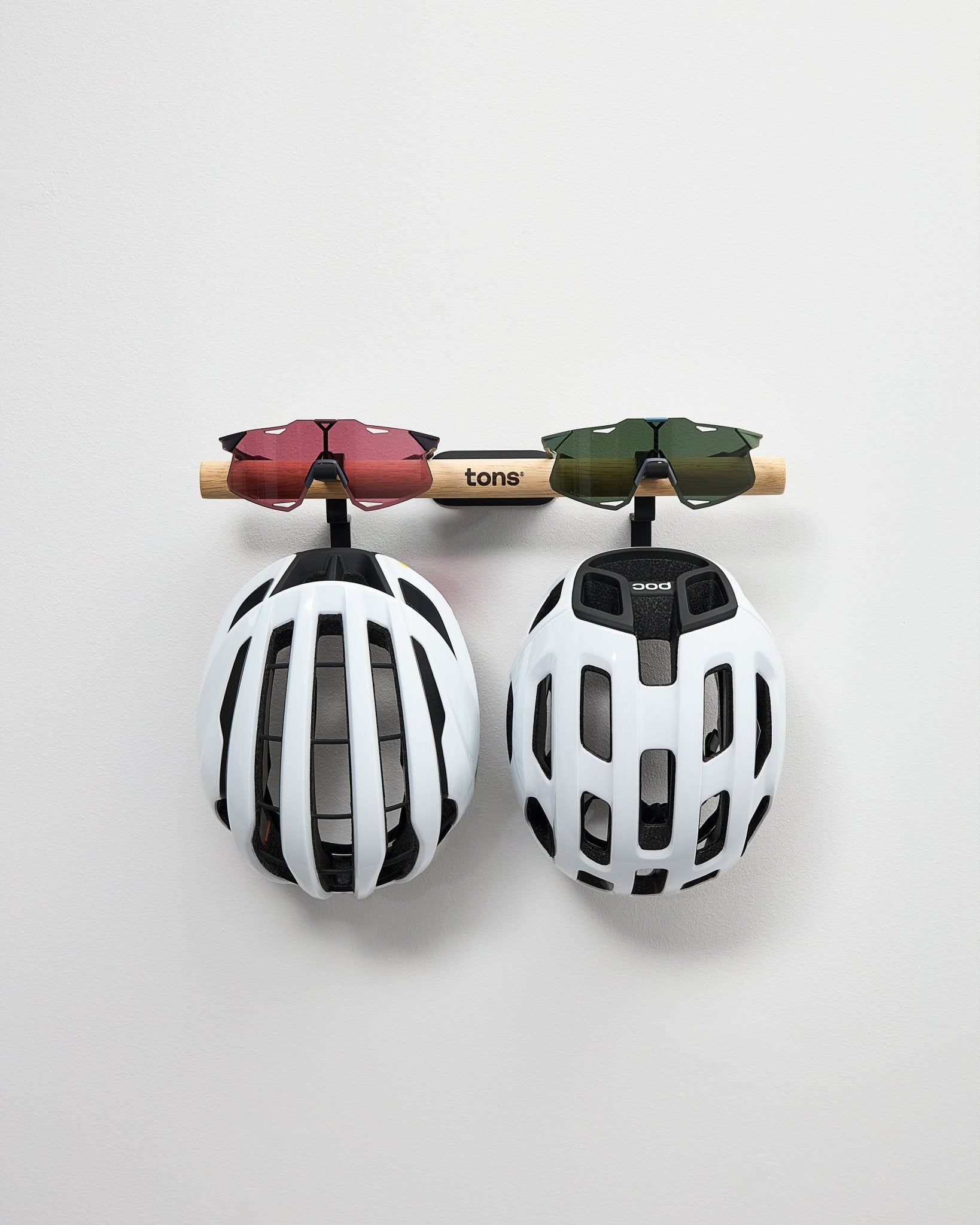 Tons Bar — storage for cycling shoes, helmets and sunglasses