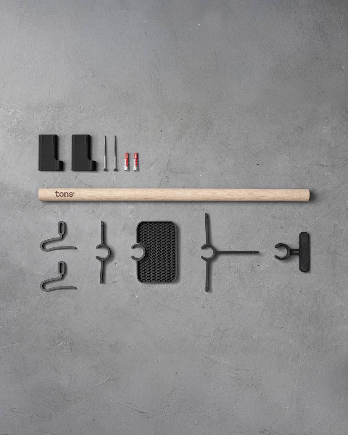 Tons Rack — storage for cycling shoes, helmets and sunglasses