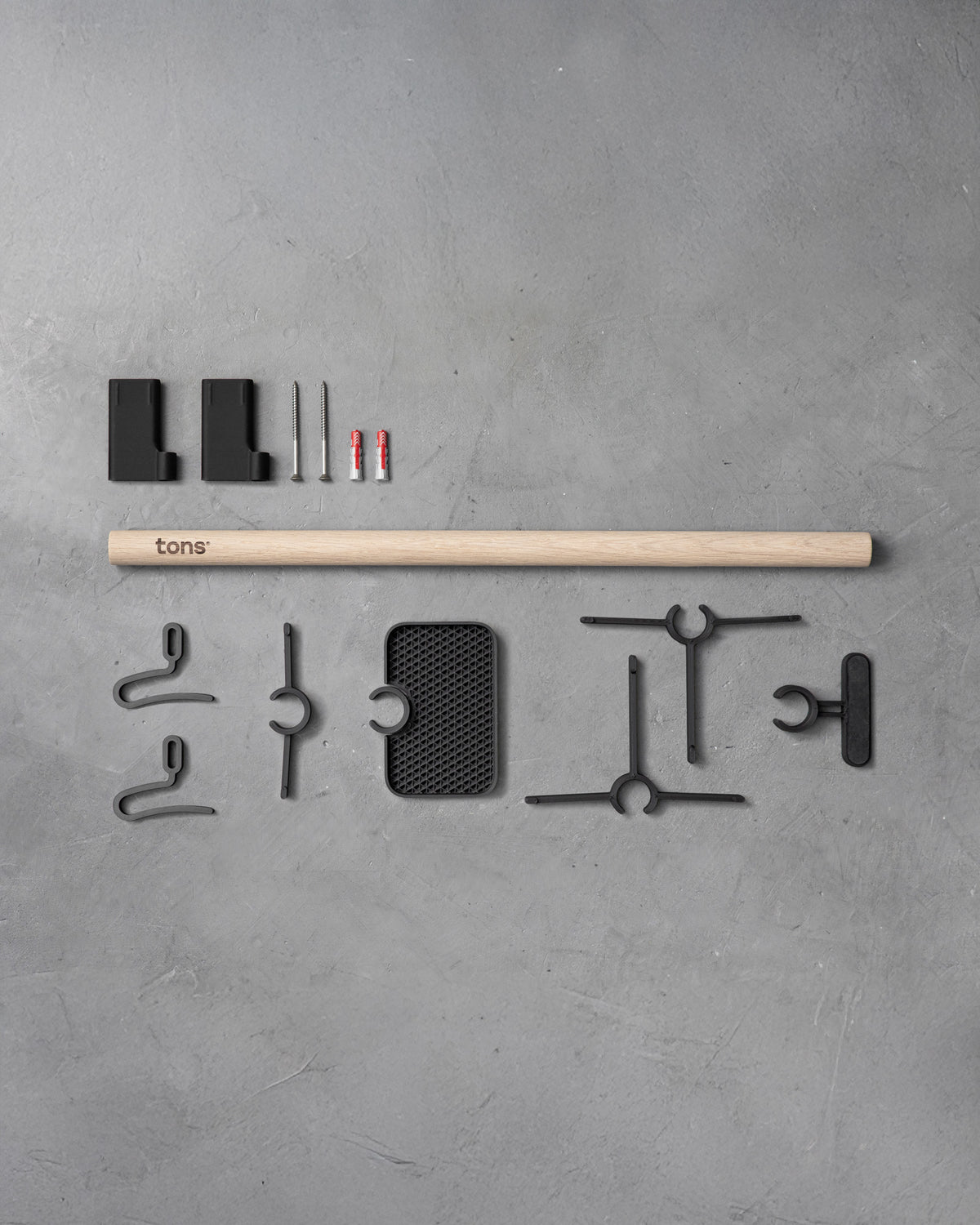 Tons Rack — storage for cycling shoes, helmets and sunglasses