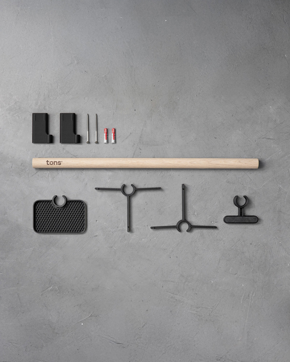 Tons Rack — storage for cycling shoes, helmets and sunglasses