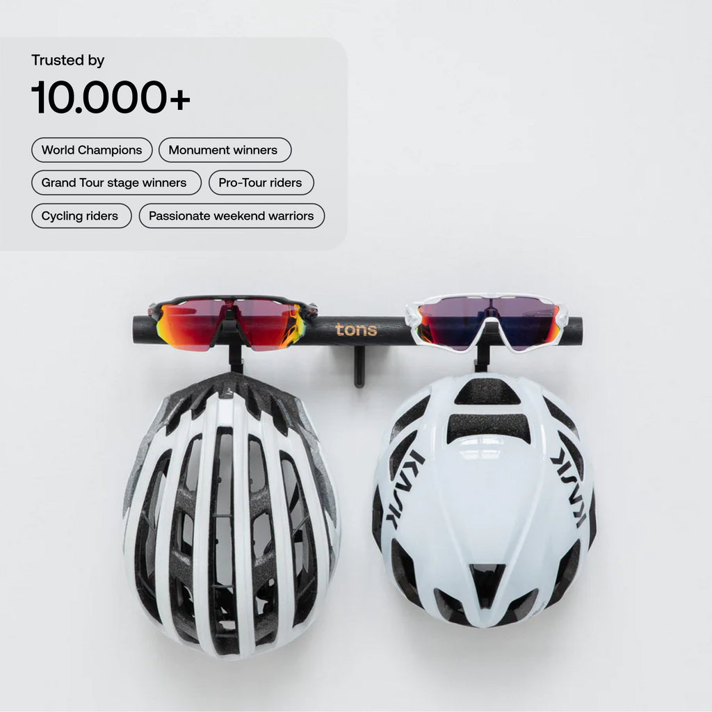 Tons Bar — storage for cycling shoes, helmets and sunglasses