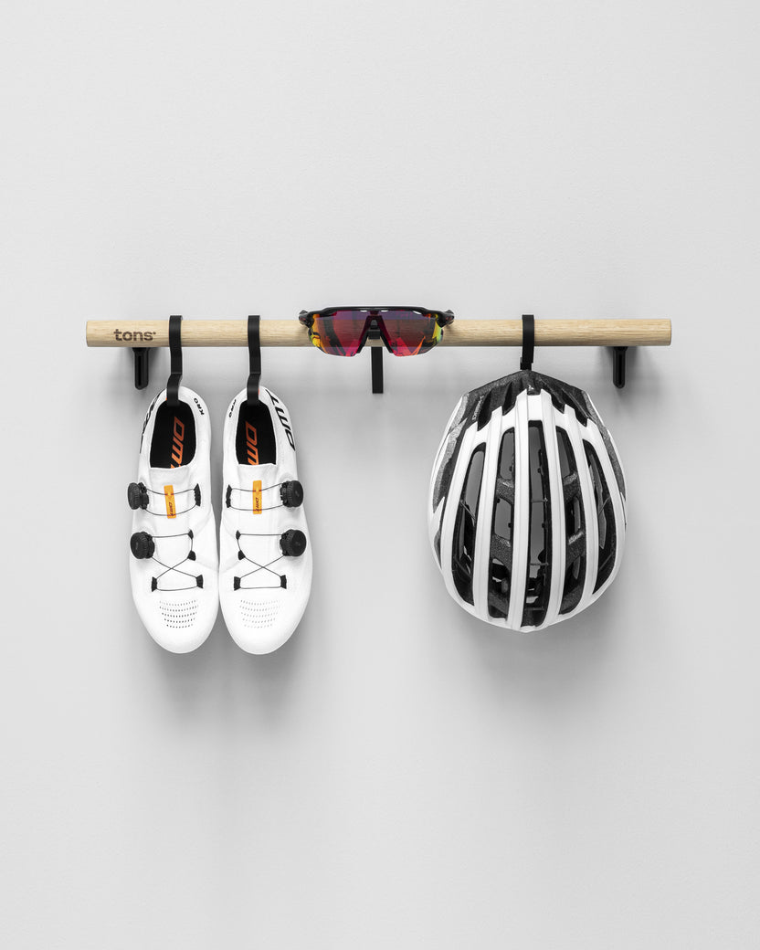 Tons Rack — storage for cycling shoes, helmets and sunglasses