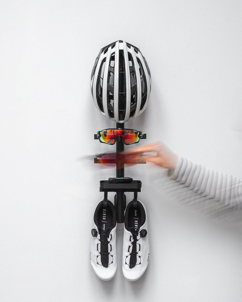 Tons Rack — storage for cycling shoes, helmets and sunglasses
