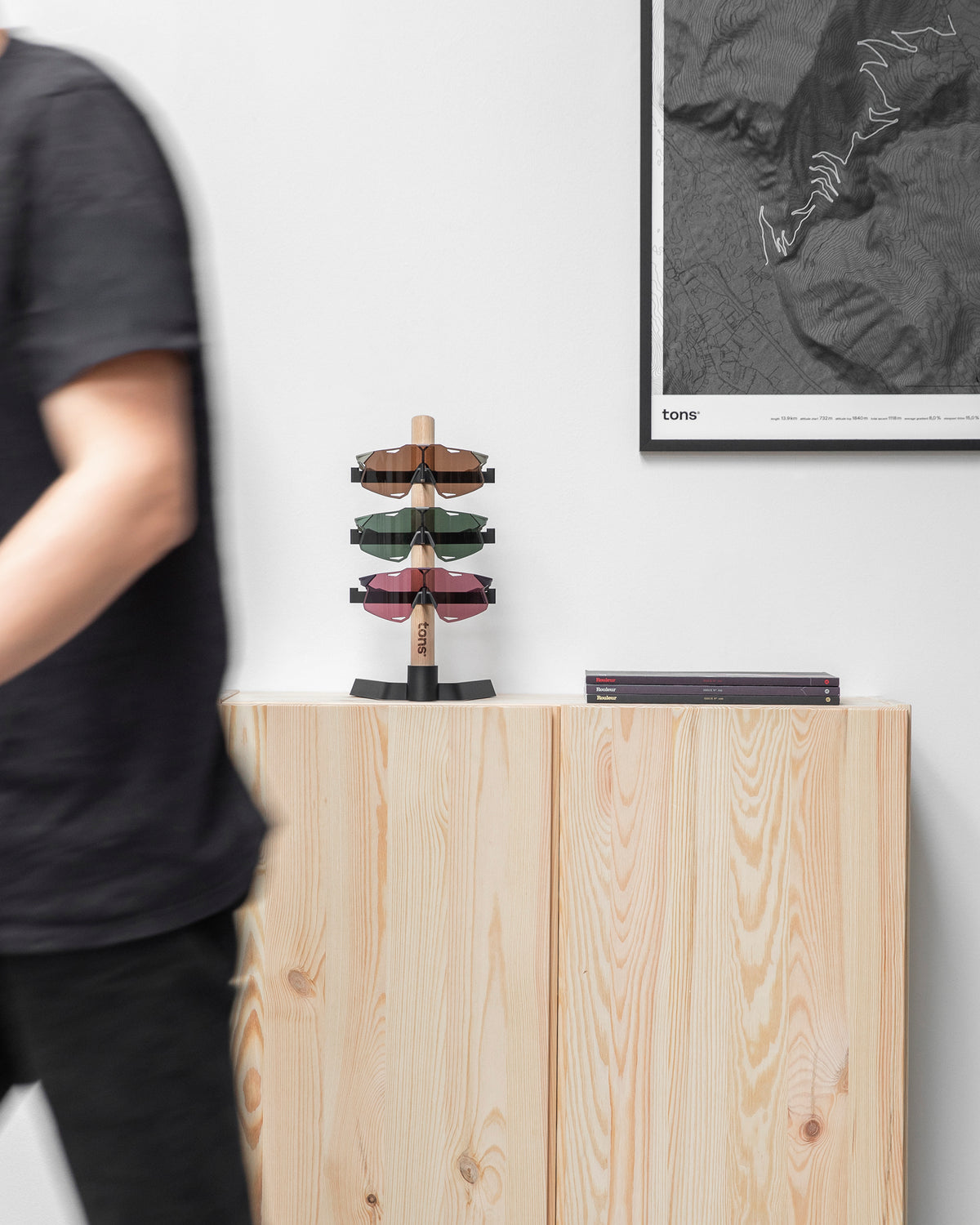 Tons Rack — storage for cycling shoes, helmets and sunglasses